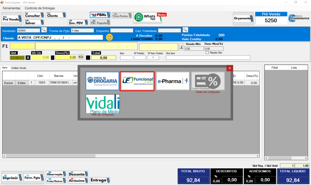 250 – Como fazer venda com o Funcional Card (FCard) – WIKI Fisrt Soluções